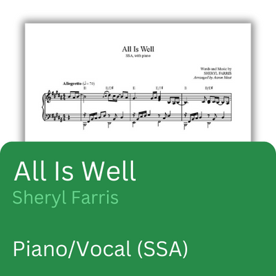 All Is Well (Sheet Music) | Heartland Baptist Bookstore