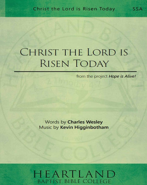 Christ the Lord Is Risen Today (PDF) | Heartland Baptist Bookstore