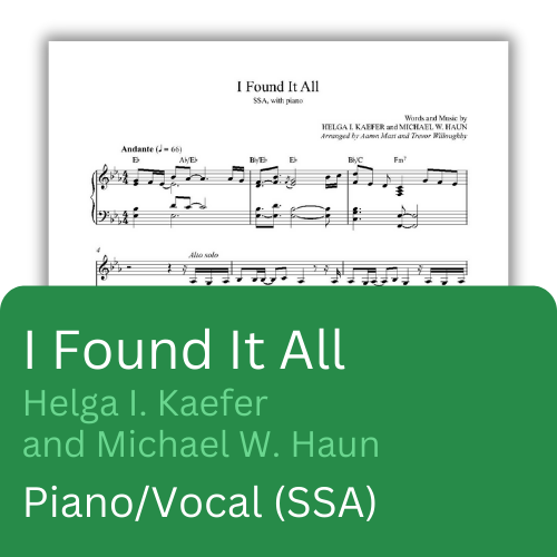 I Found It All (Sheet Music) | Heartland Baptist Bookstore