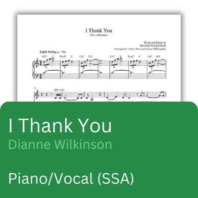 I Thank You (Sheet Music) | Heartland Baptist Bookstore
