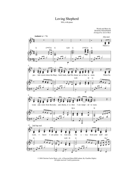 Loving Shepherd (Sheet Music) | Heartland Baptist Bookstore