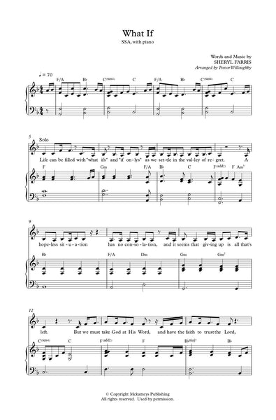 What If (Sheet Music) | Heartland Baptist Bookstore